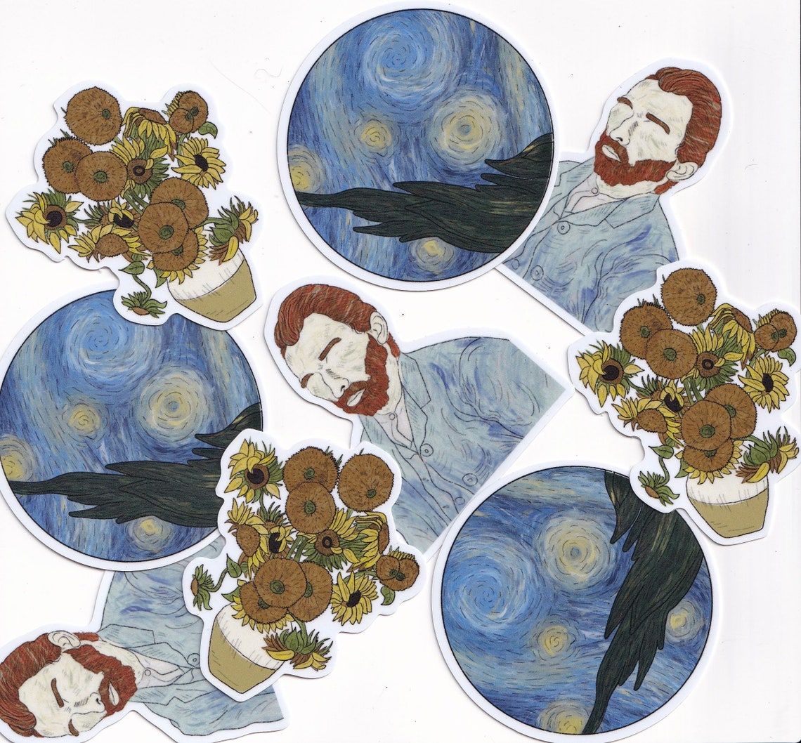 Van Gogh Inspired Vinyl Stickers - Etsy Canada