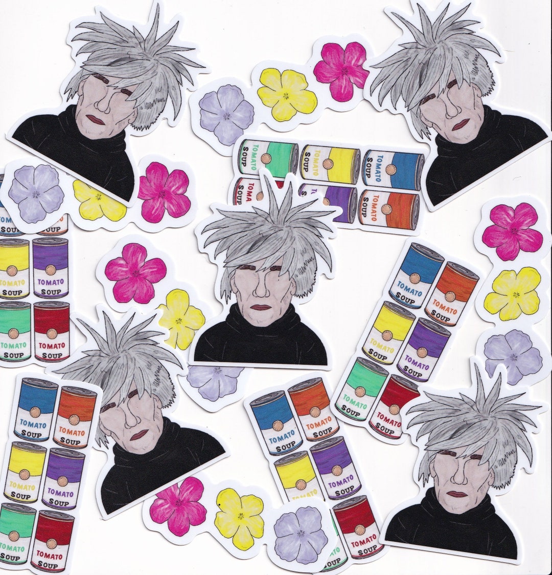 Andy Warhol Inspired Vinyl Stickers - Etsy