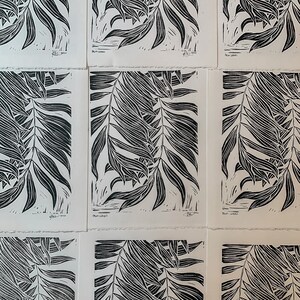 Palm Leaves Block Print 8 X 10 - Etsy