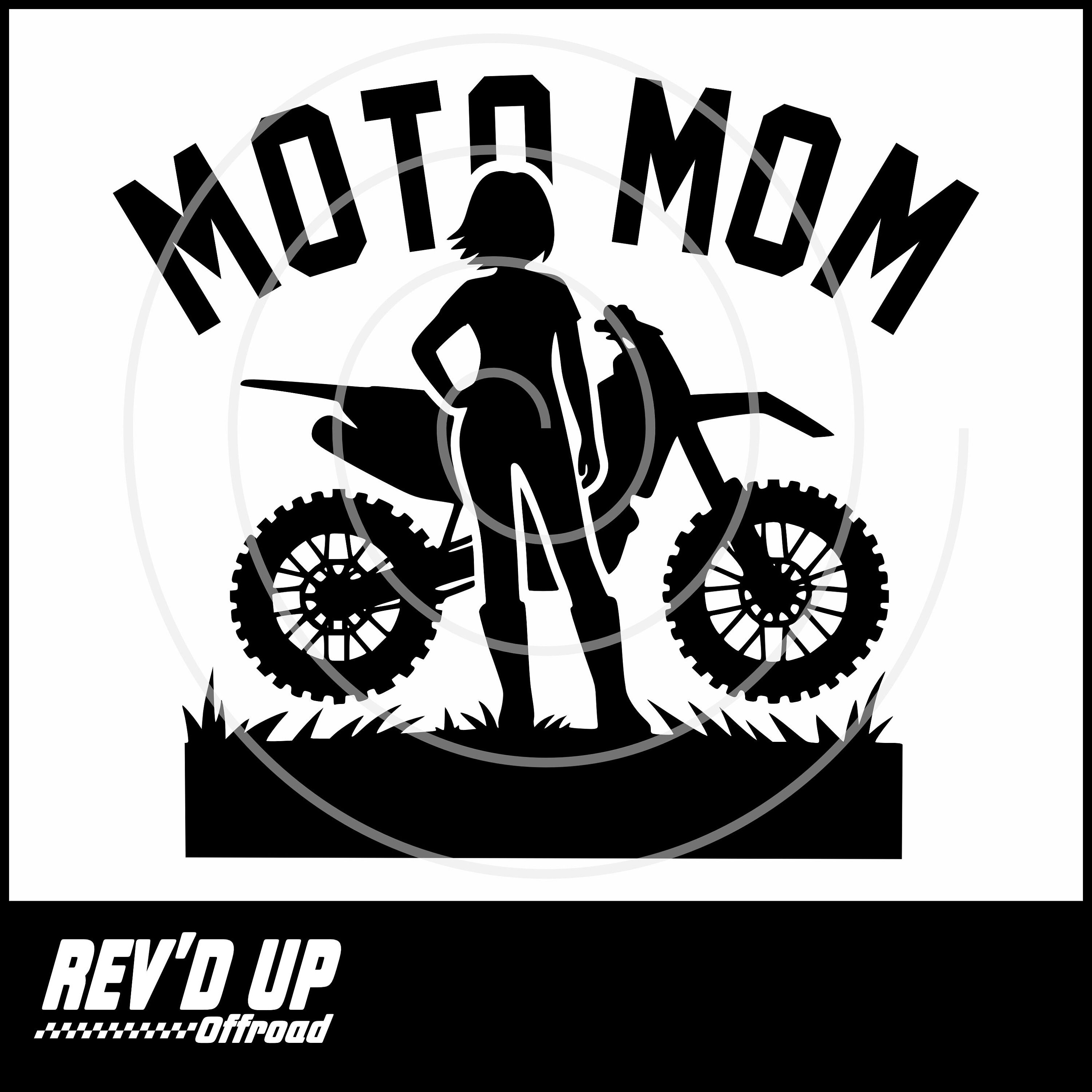 Moto Mom Dirtbike Design SVG, EPS, PNG | Commercial and Personal Use - Etsy