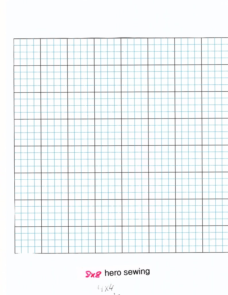 Graph Paper 2 Sizes 4x4- 4 Squares per Inches and 2 Squares per Inches ...