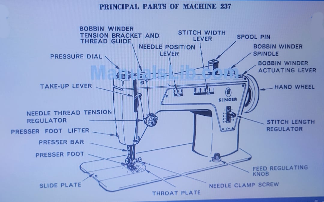 Sewing Machine Singer 237 Manual Digital and No Hard Copy - Etsy
