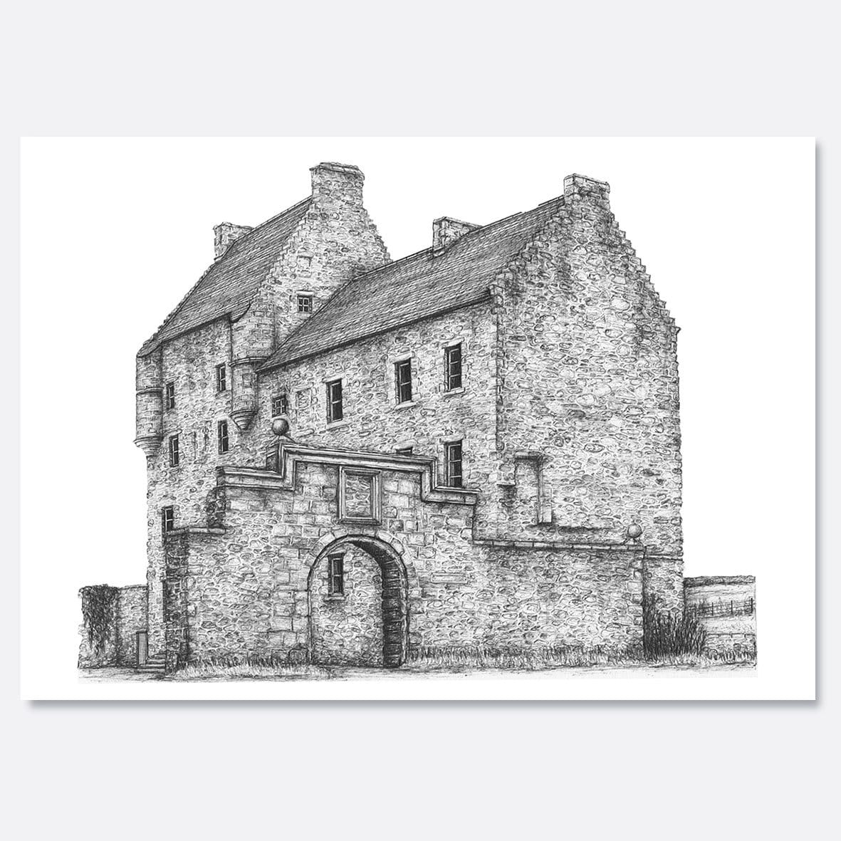 Lallybroch Print (midhope Castle, South Queensferry) Outlander TV ...