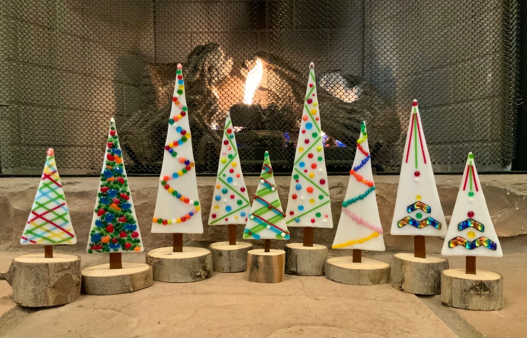 Fused Glass Christmas Tree Christmas Tree Tree Ornaments - Etsy