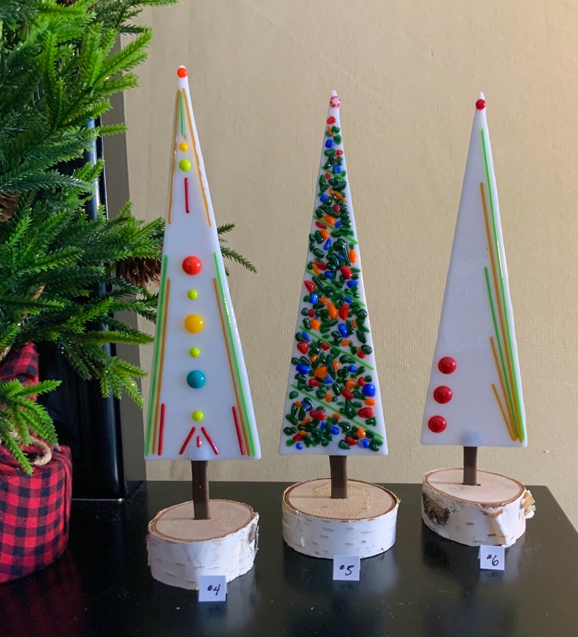 Fused Glass Christmas Tree Christmas Tree Tree Ornaments - Etsy