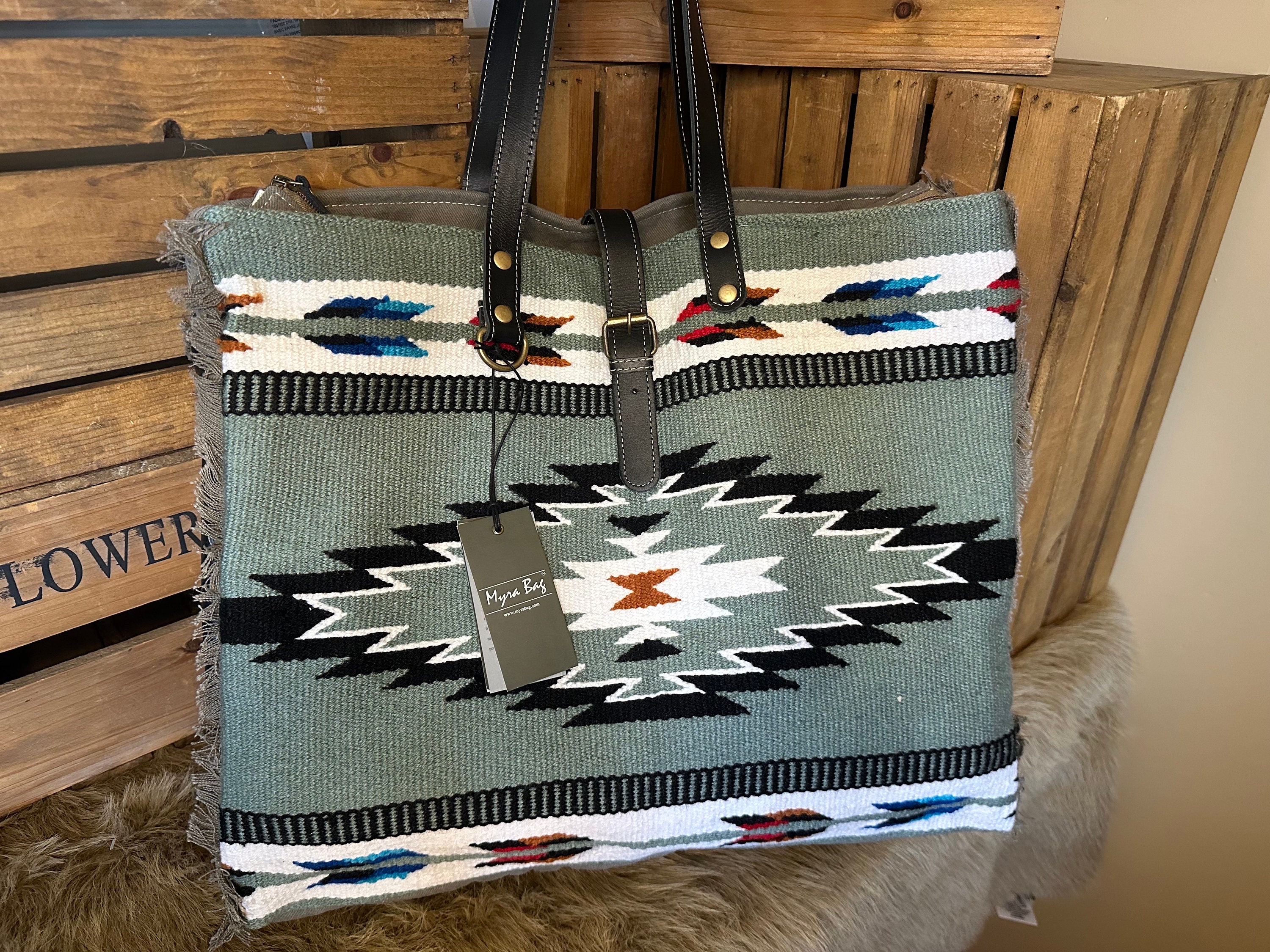 Pendleton Style Western Weekender Bag, Pendleton Wool Weekender Bag ...