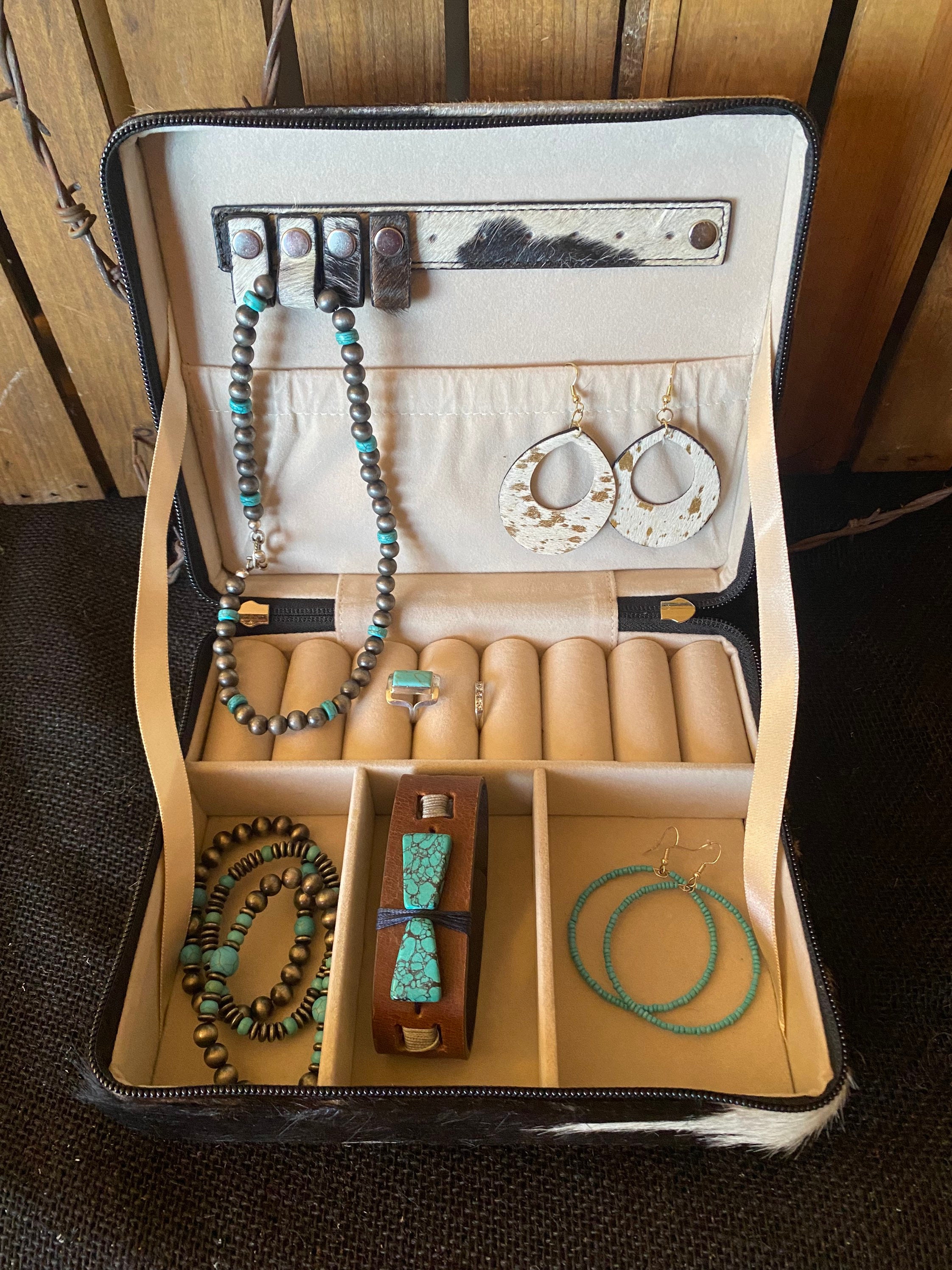 Cowhide Jewelry Box Western Jewelry Boxes Jewelry Box - Etsy