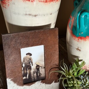 Custom Branded Cowhide Photo Frame, Western Picture Frame, Wedding Gift ...