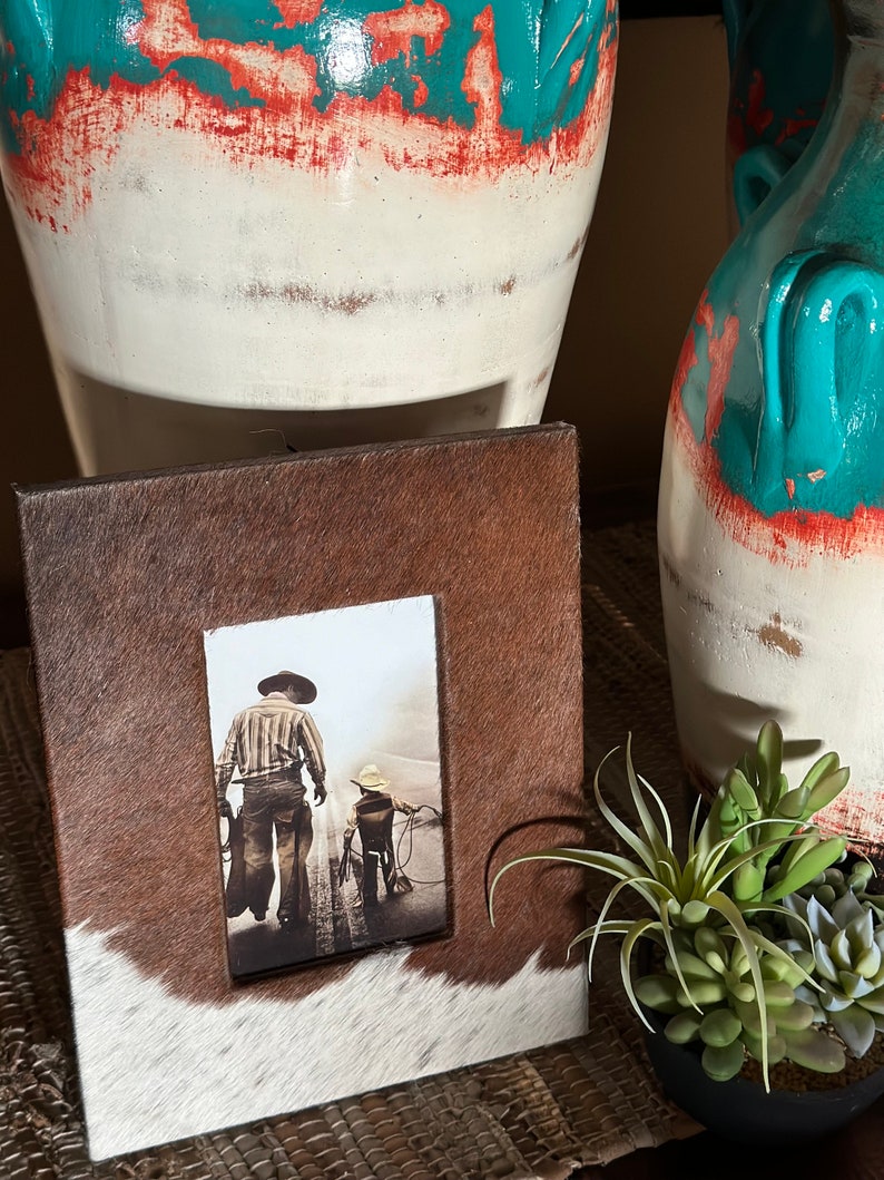 Custom Branded Cowhide Photo Frame, Western Picture Frame, Cowgirl Gift ...