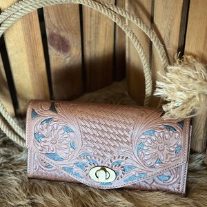 Tooled Leather Western Wallet: RFID Protected, Custom Branded ...