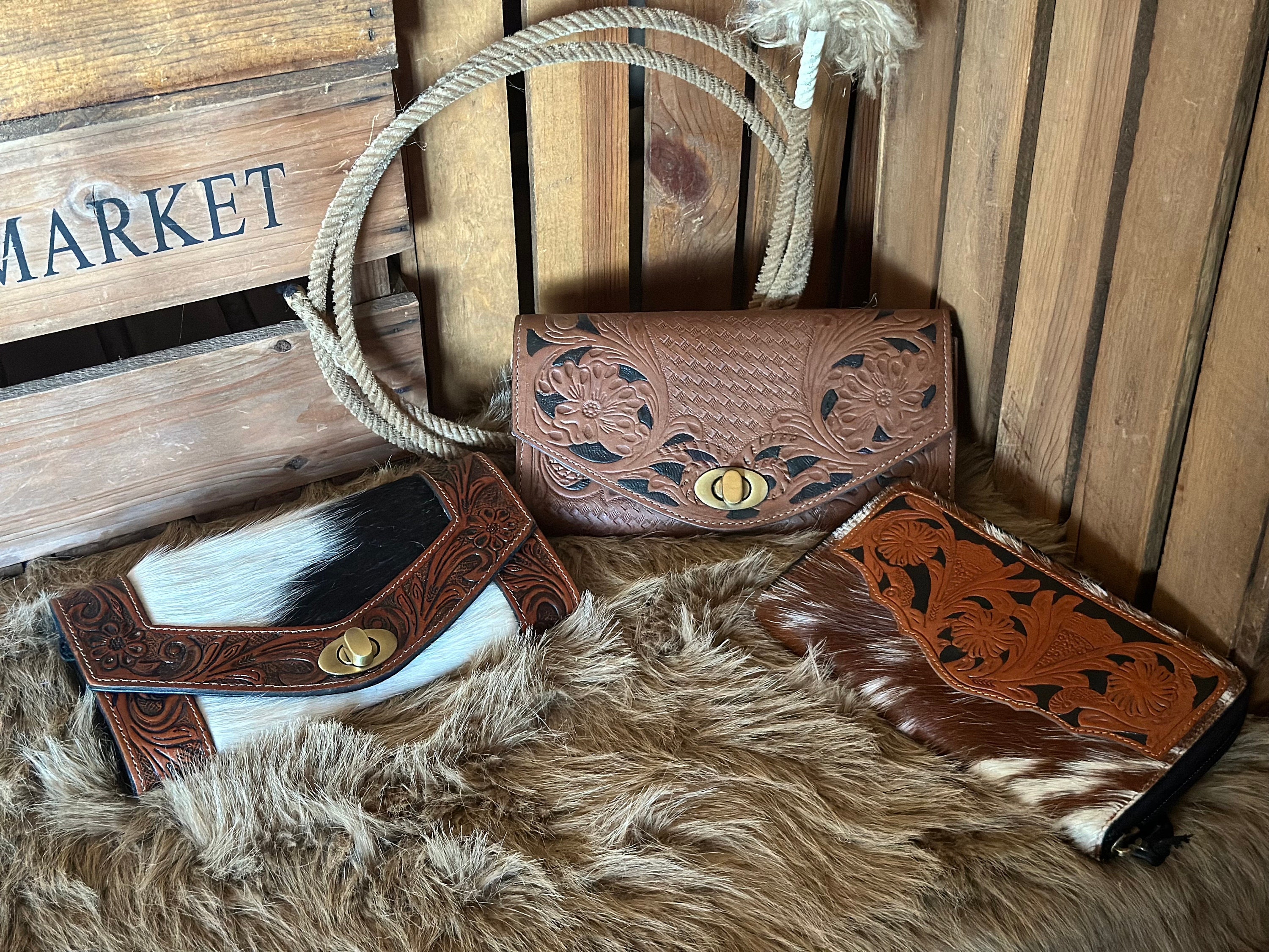Tooled Leather Western Wallet: RFID Protected, Custom Branded ...