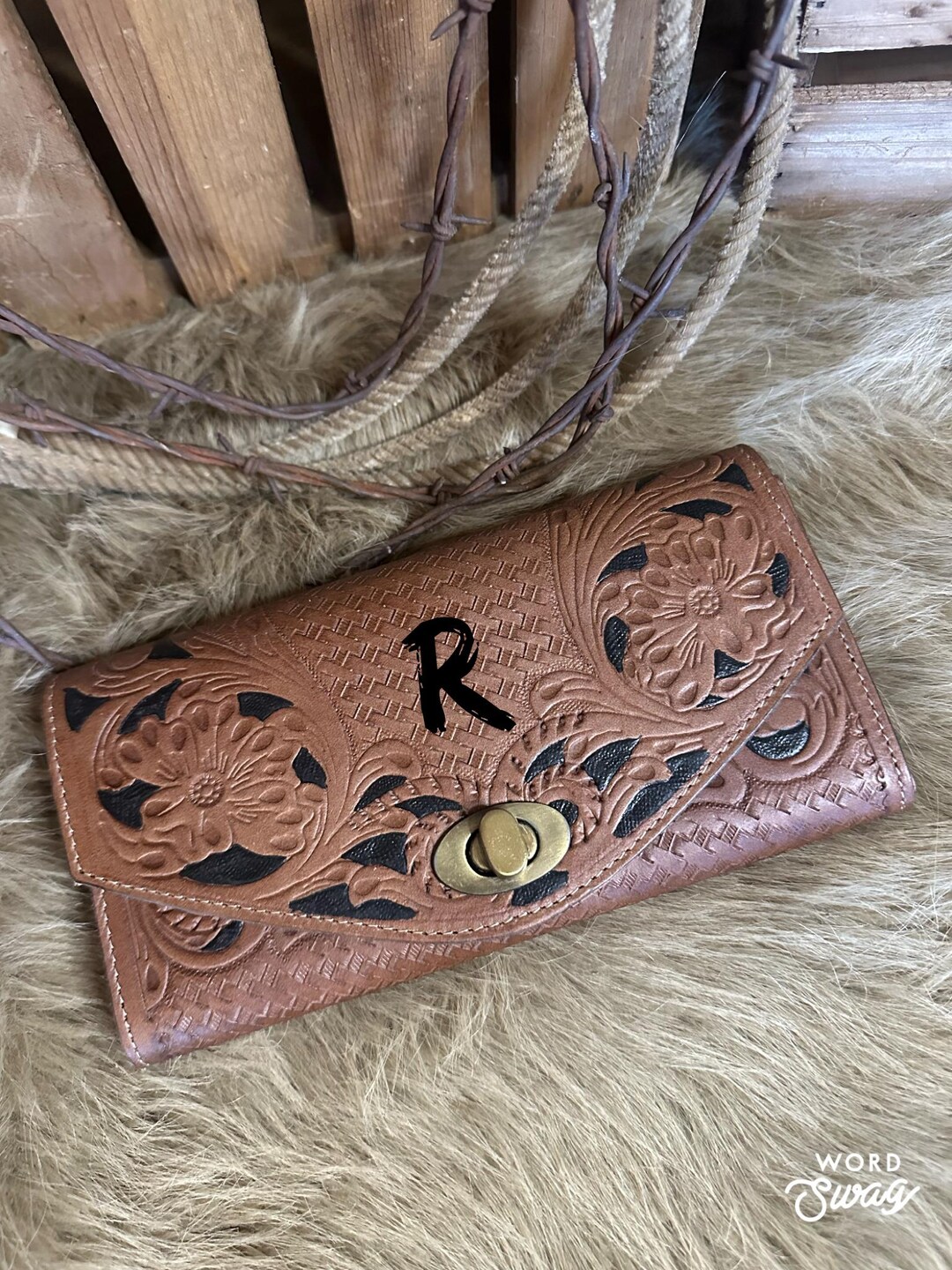 Tooled Leather Western Wallet: RFID Protected, Custom Branded ...