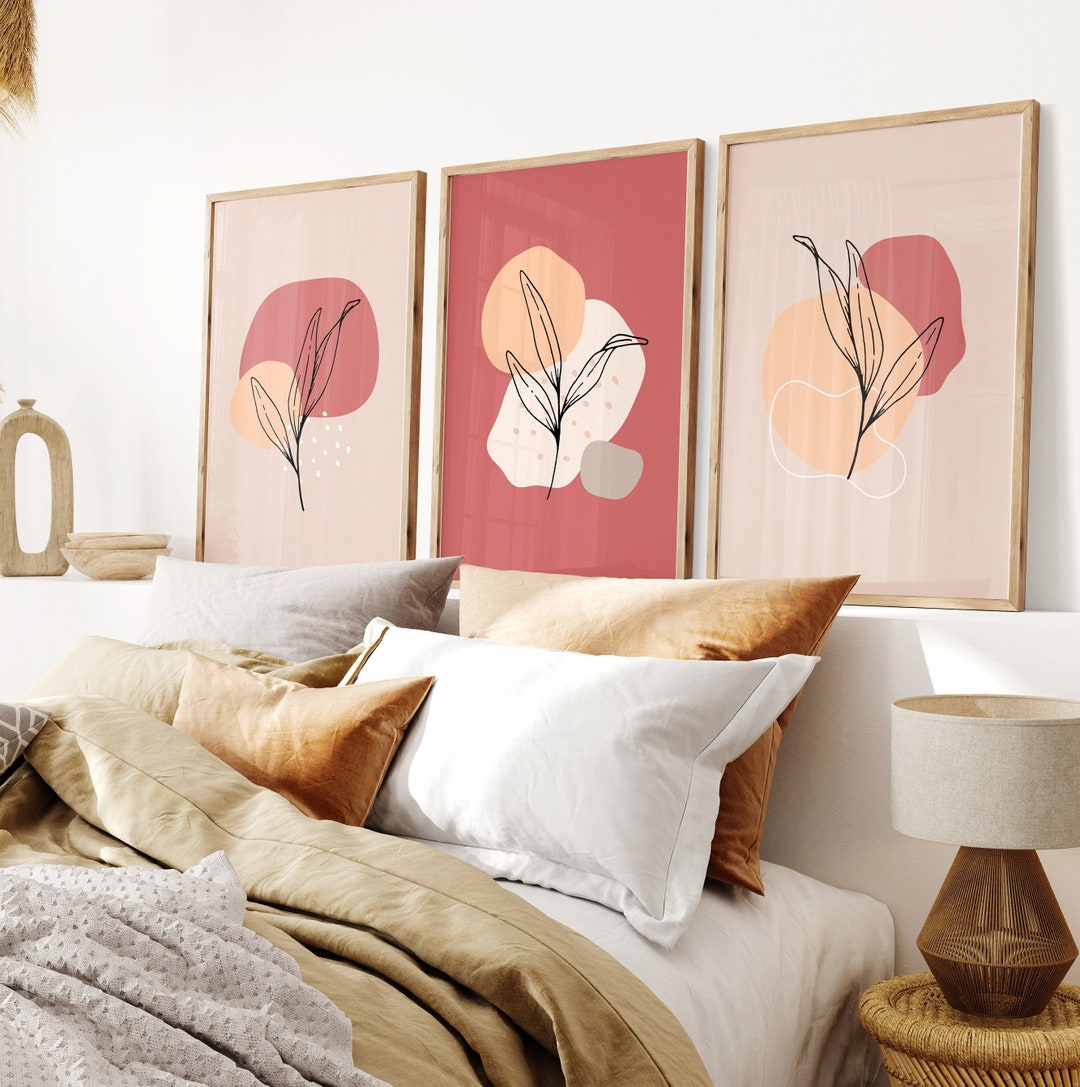Set of 3 Modern Prints Abstract Wall Art Printable Boho Wall Art ...