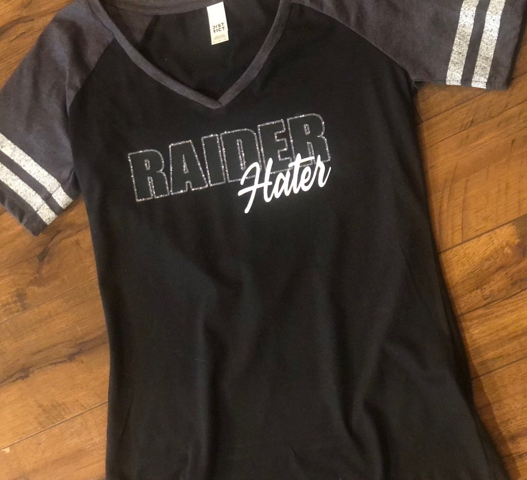 Raider Hater Tee shown on Ladies Game Day V - Etsy