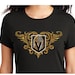 Gold Winged Heart VGK Hockey Glitter Decal on Black Shirt - Etsy