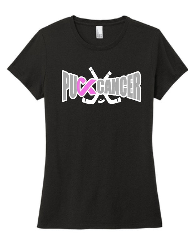 Glitter Decal Puck Cancer Your Choice of Ribbon Color - Etsy