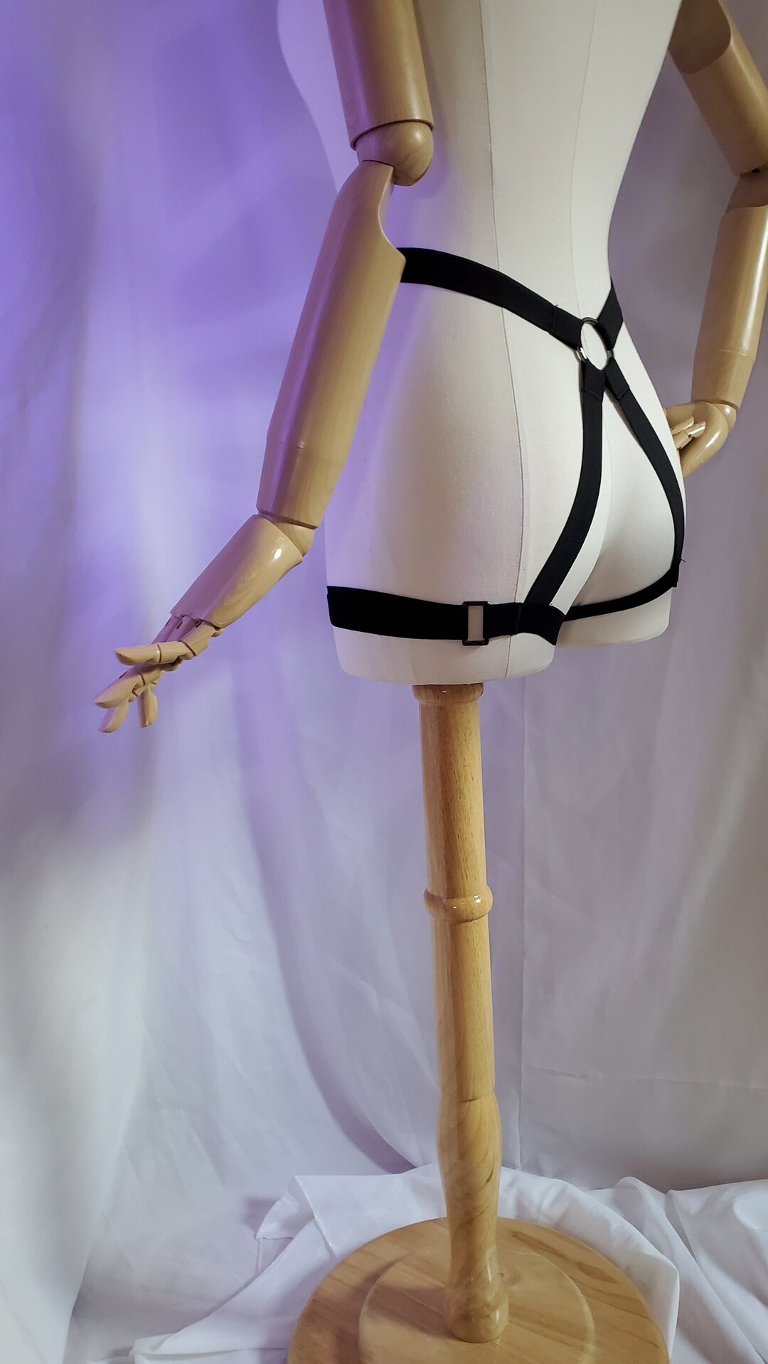 Adjustable Black Tail Harness - Choose Your Hardware - Etsy