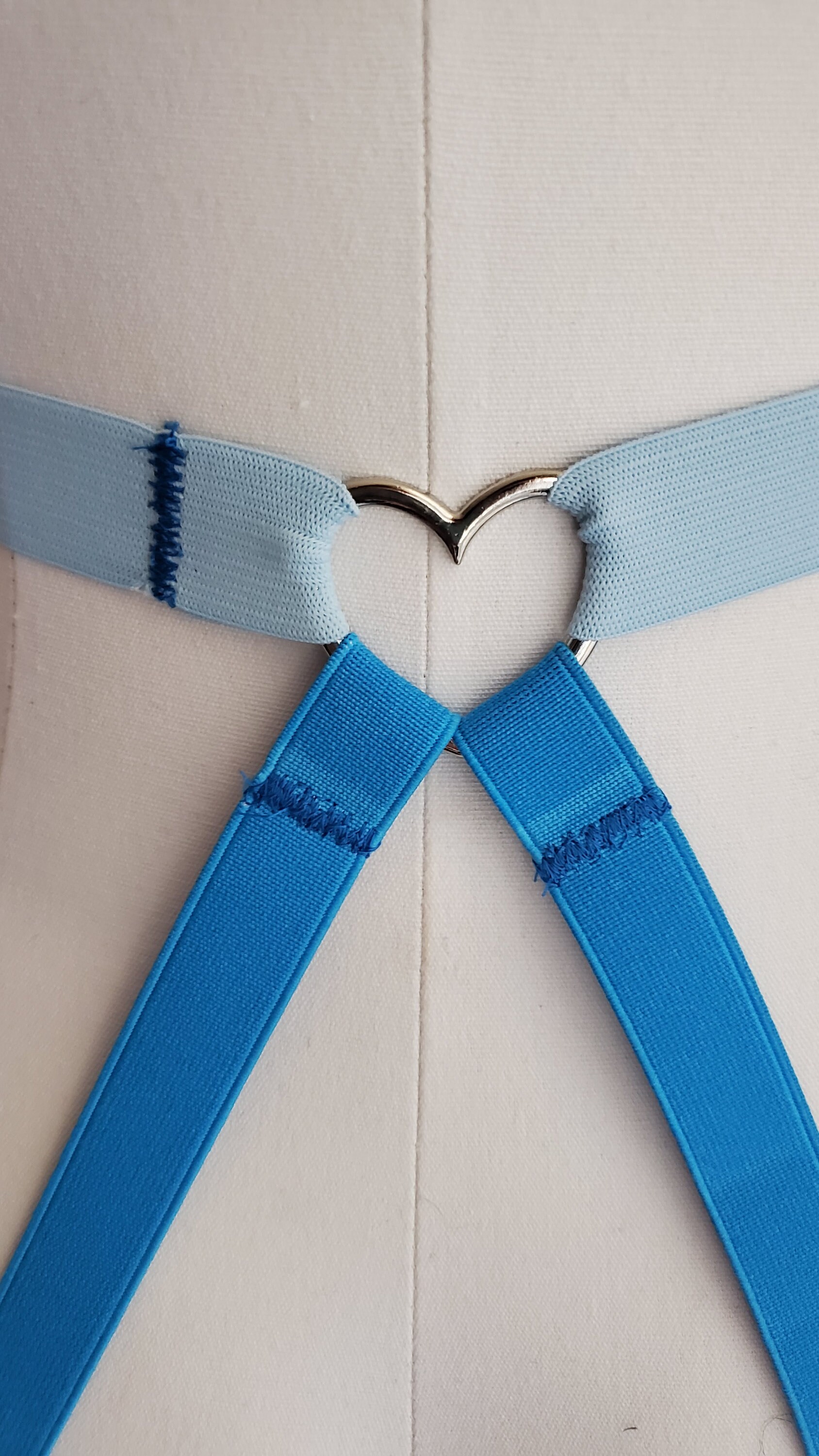 Blue Two Tone Adjustable Garter Tail Harness - Etsy