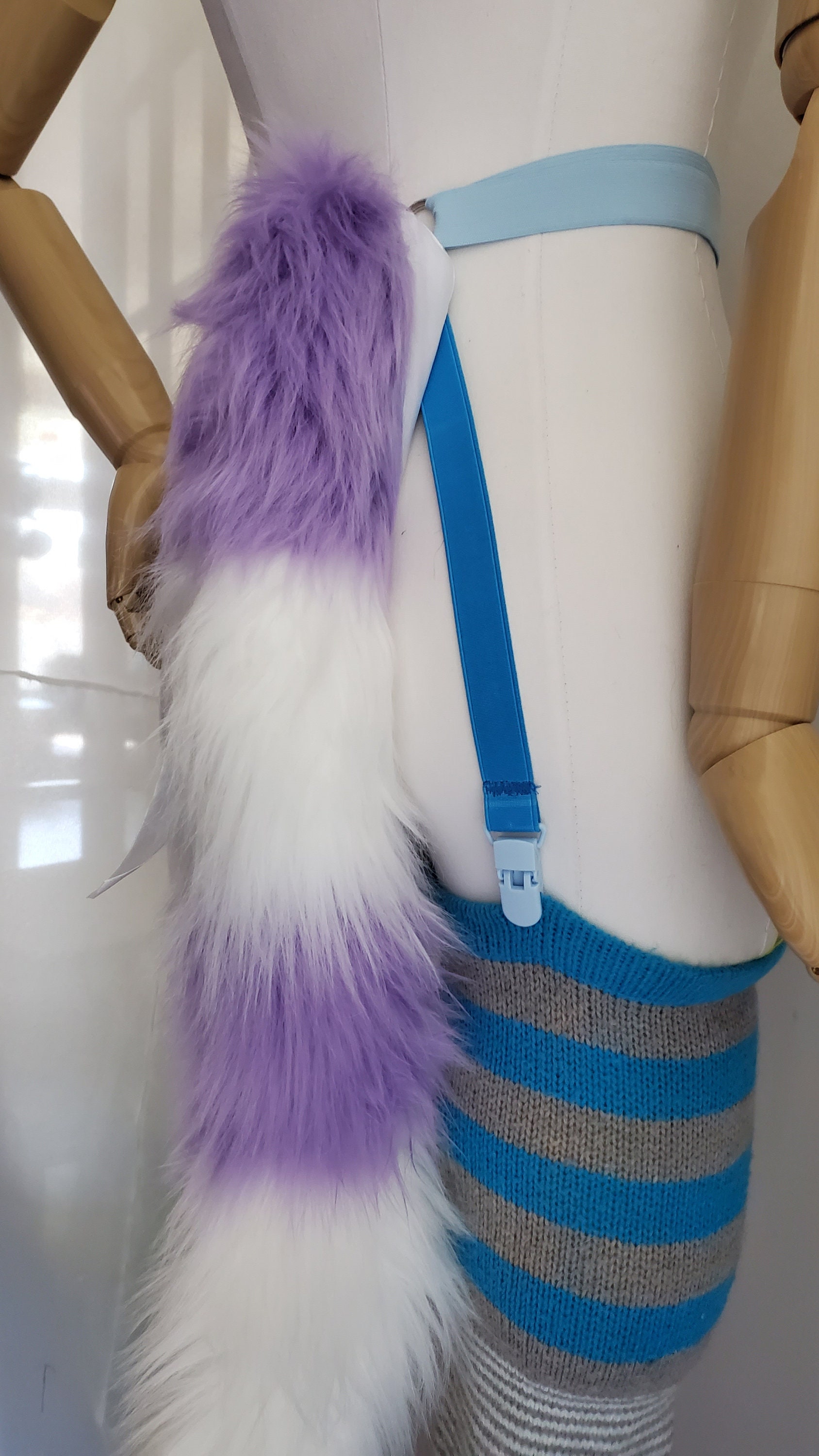 Blue Two Tone Adjustable Garter Tail Harness - Etsy