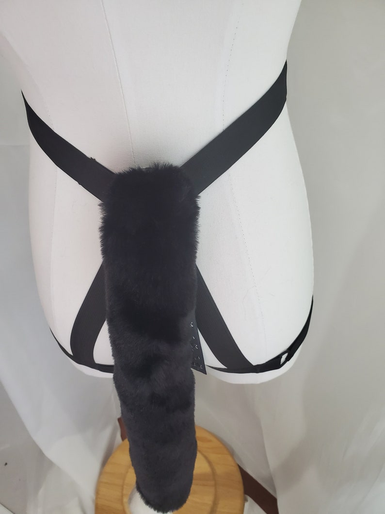 Adjustable Black Tail Harness Choose Your Hardware - Etsy