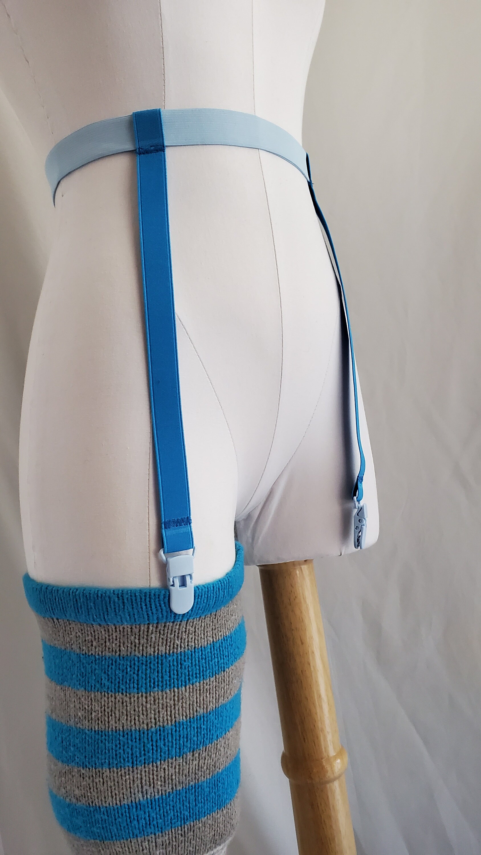 Blue Two Tone Adjustable Garter Tail Harness - Etsy