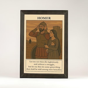 Iliad Art Print: Hector Vs Achilles, Trojan War Poster - Etsy