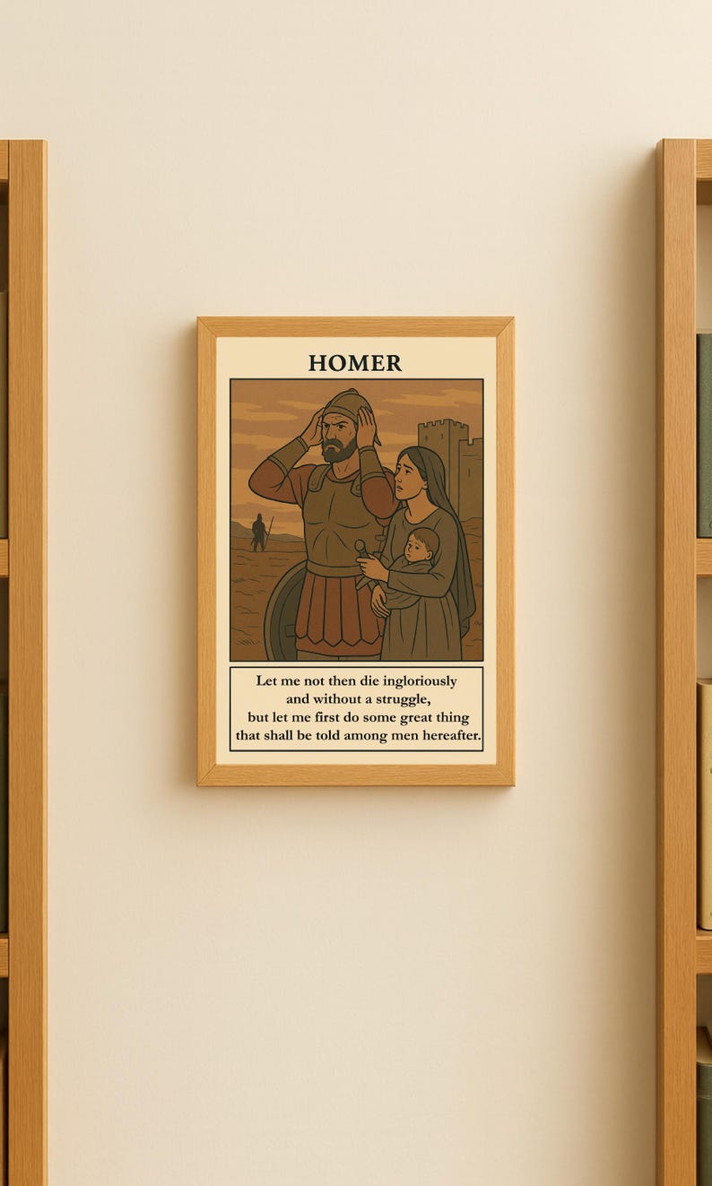 Iliad Art Print: Hector Vs Achilles, Trojan War Poster - Etsy