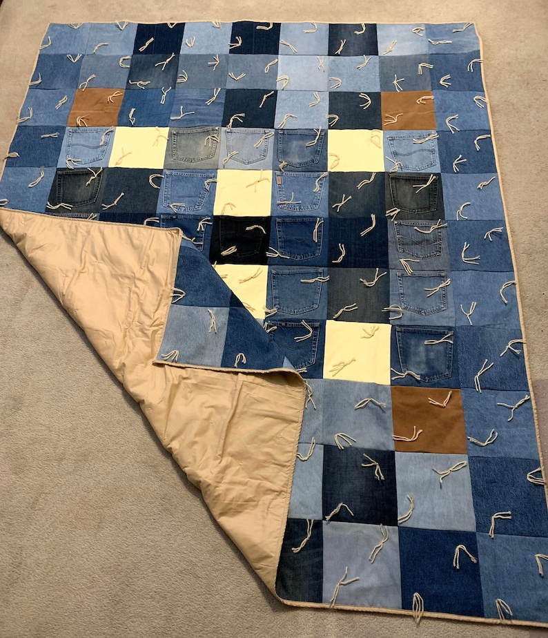 One of a Kind Designer Levi Quilt - Etsy