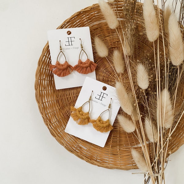 Macrame Earrings - Etsy