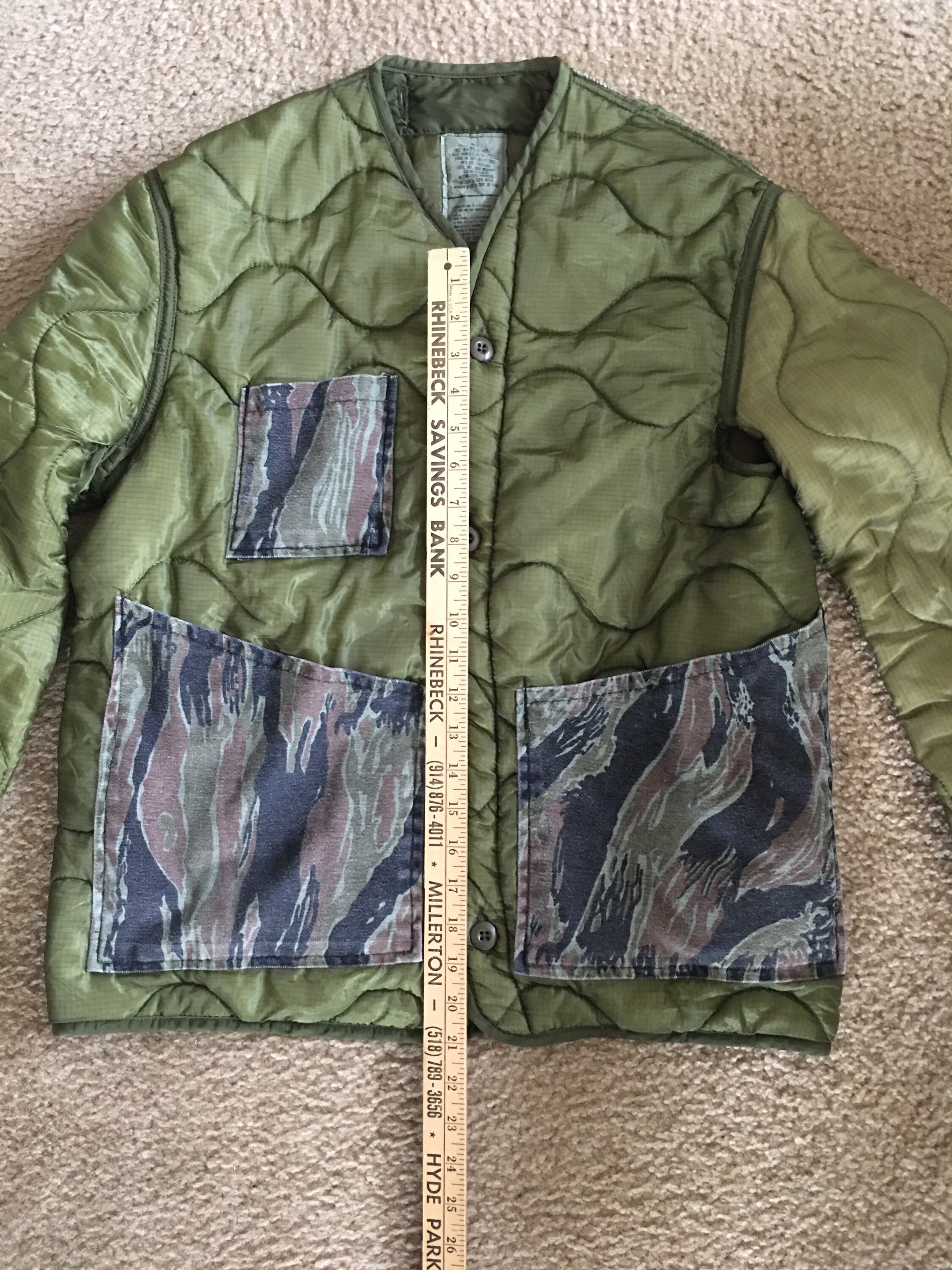 Custom M-65 Field Jacket Liner. One of a Kind. Vintage Patch on Back of ...