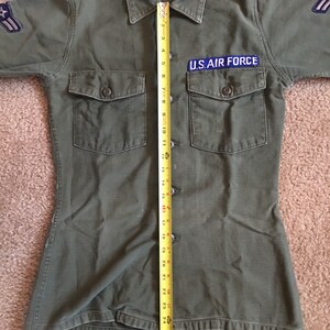 1970’s OG 107 Air Force Fatigue Shirt. 15.5x35 Short Sleeve. Mild ...