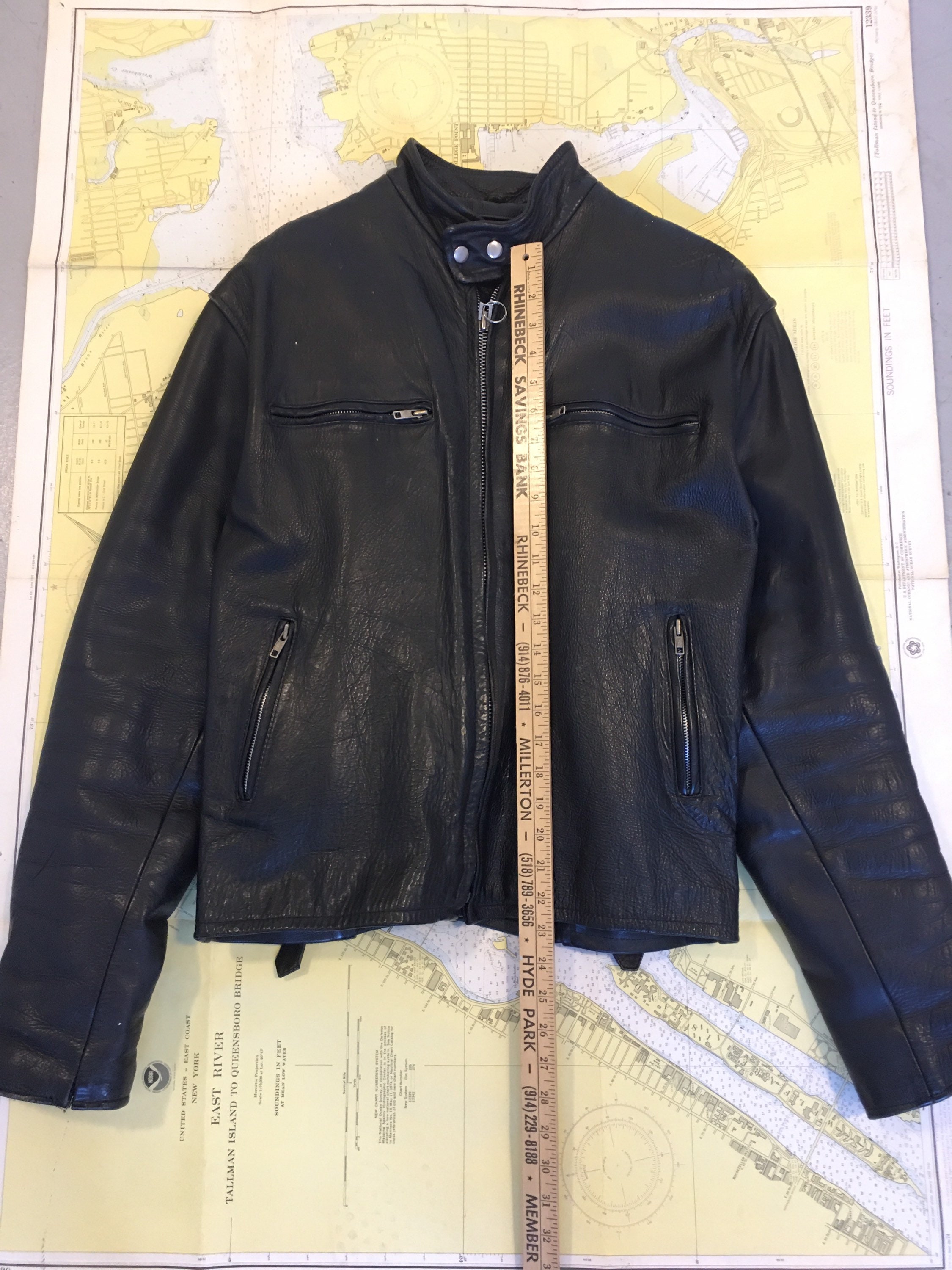 A-1 Genuine Leather Jacket. Heavy Duty Leather Jacket. Size 48. Moto ...