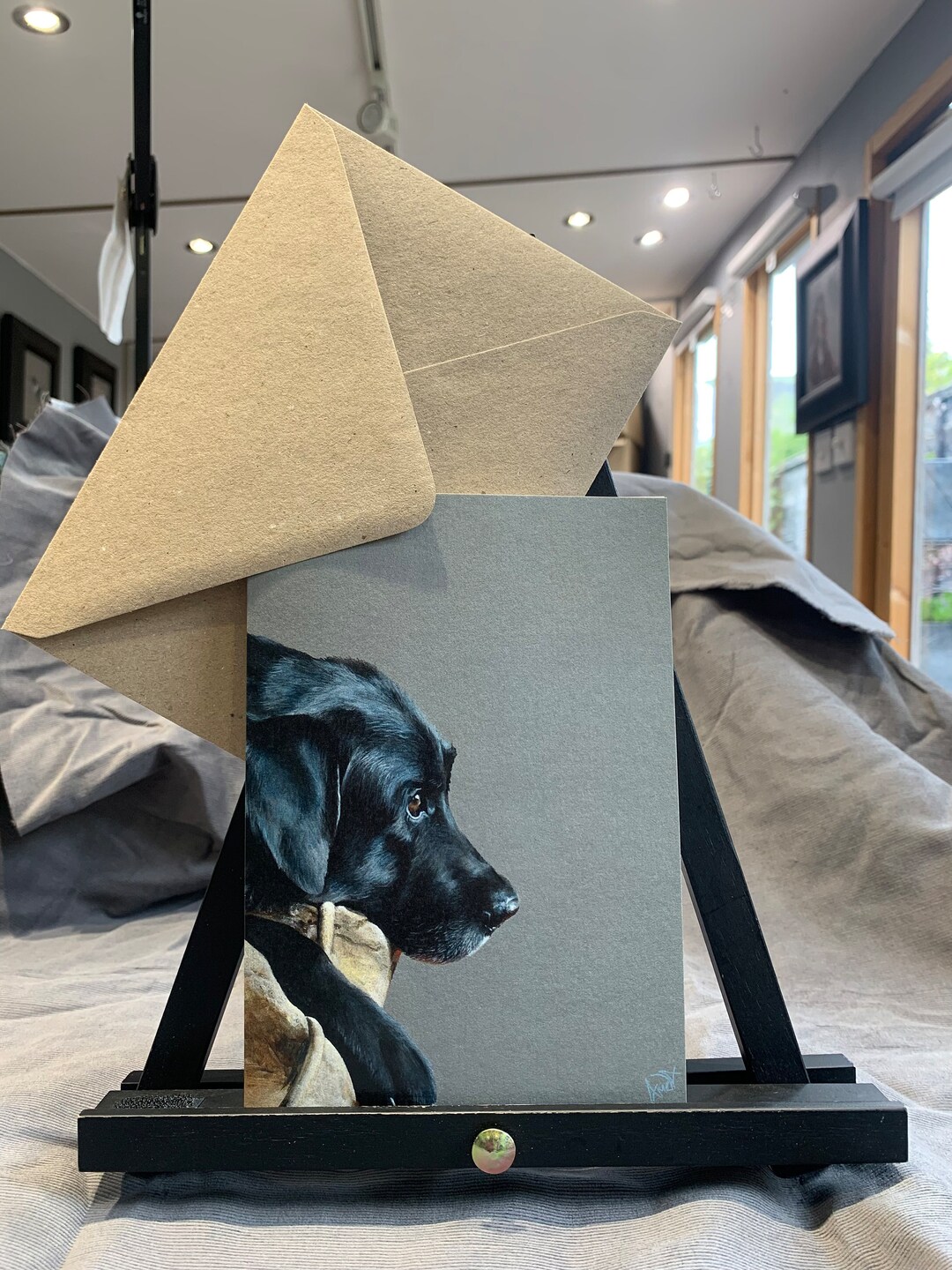 Black Labrador Greeting Card - ABH69 - Etsy
