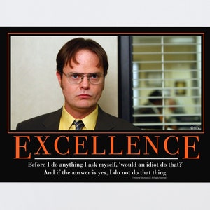 The Office Motivational Poster - Excellence | Posters | Motivational ...