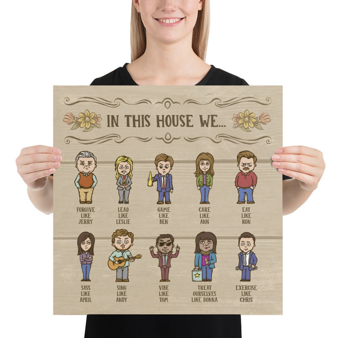 Parks & Rec House Rules Poster Posters Parks and Rec - Etsy