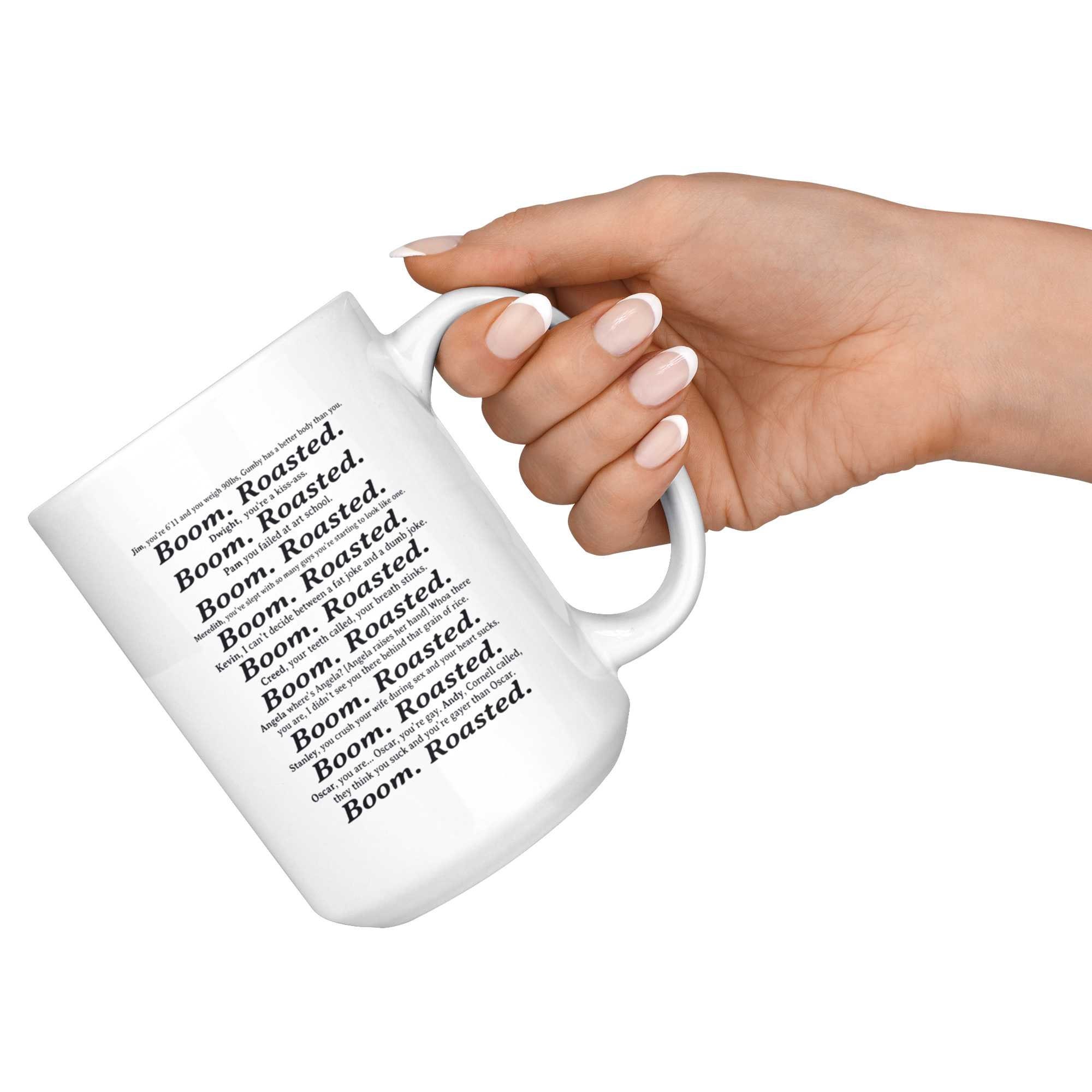 Boom Roasted the Office Coffee Mug Funny Coffee Mugs - Etsy