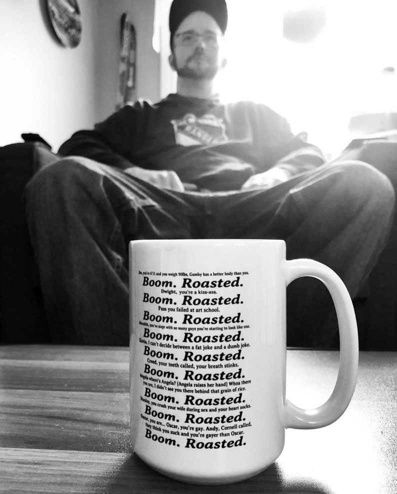 Boom Roasted the Office Coffee Mug Funny Coffee Mugs - Etsy