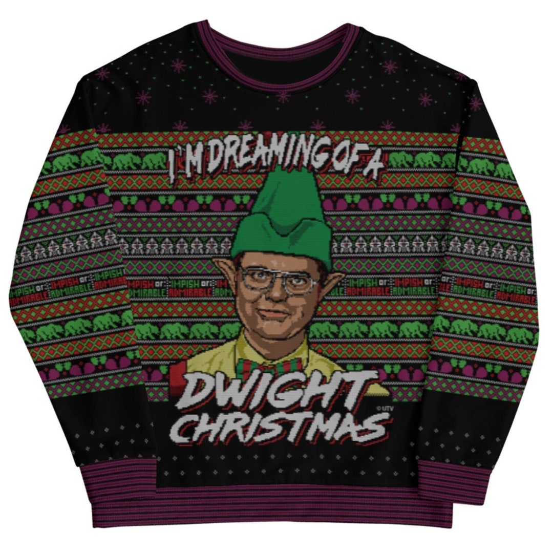 The Office Dwight Schrute Ugly Sweater I Dreaming of a Dwight Christmas ...