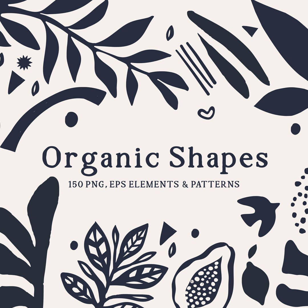 Abstract Organic Boho Shapes Silhouettes Patterns, Elements Clipart PNG ...