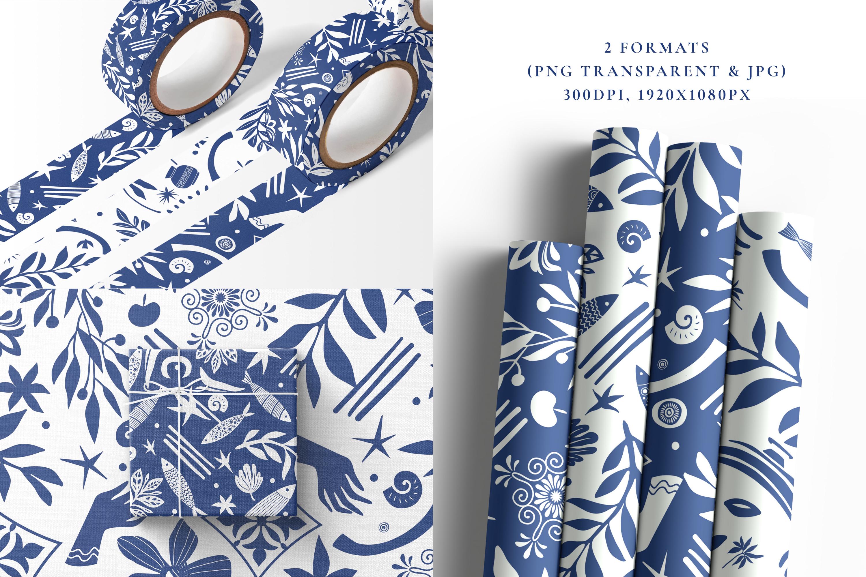 Mediterranean Illustration Clipart: Silhouettes, Posters, Patterns (PNG ...