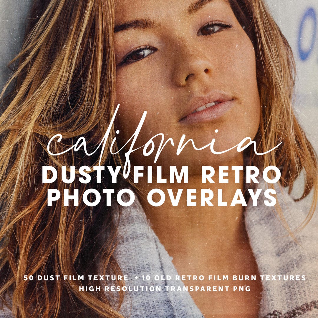 Dusty Film Retro Photo Overlays, Dust, Grain and Scratches Film Effect ...