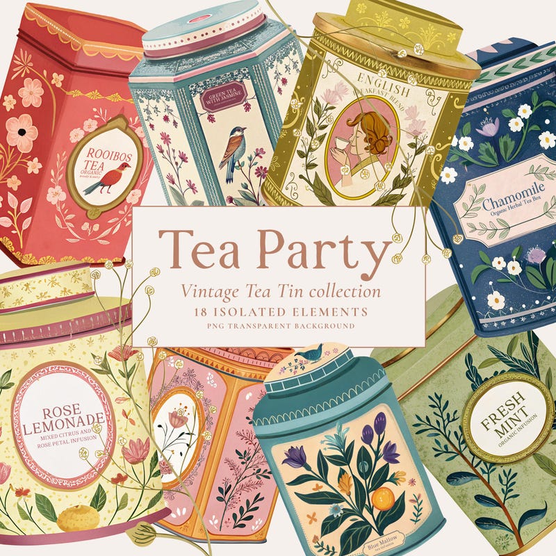 Vintage Tea Tins - Etsy