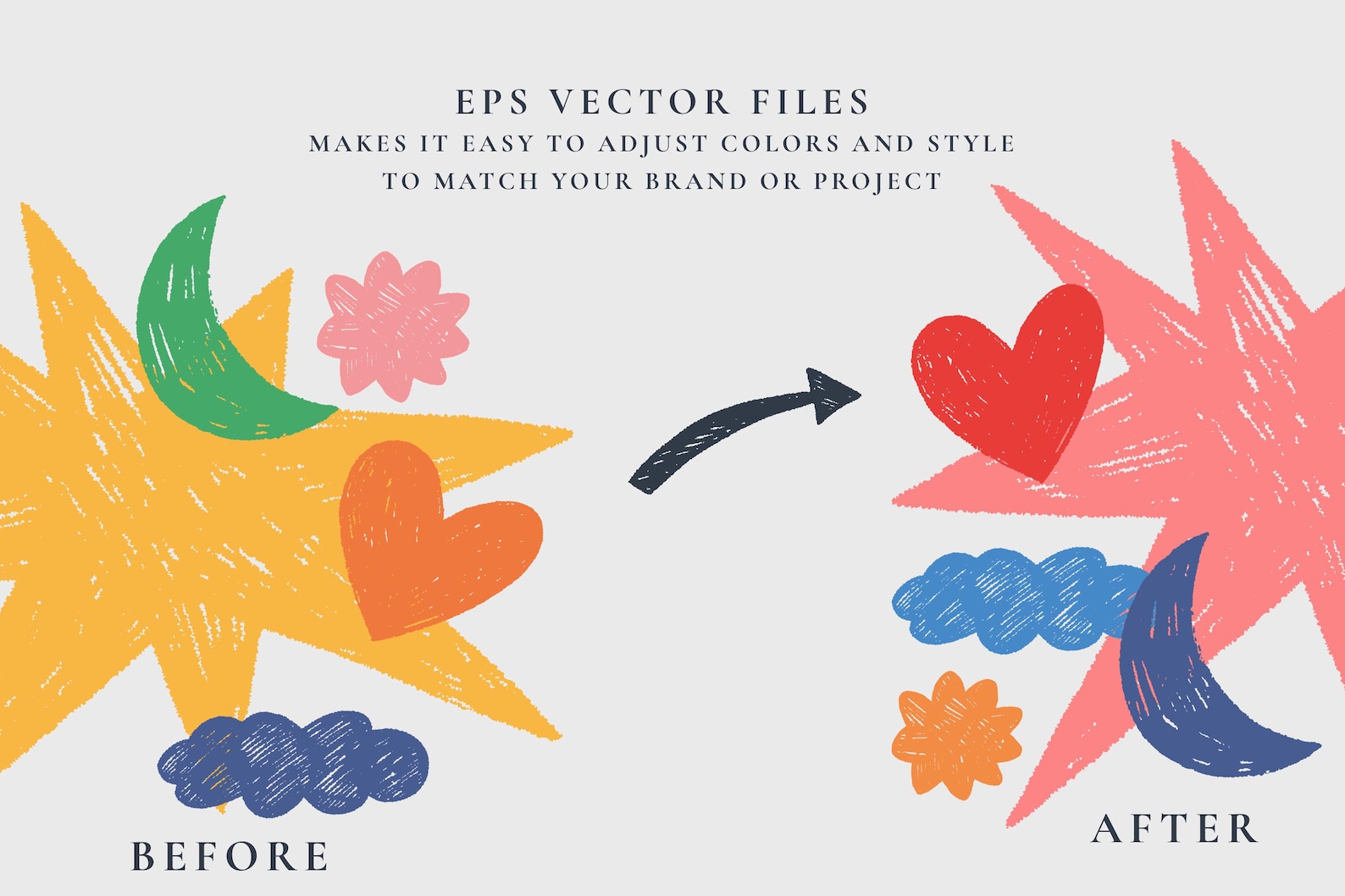 Crayon Doodle Illustrations Scribble Rainbow Clipart and Patterns, 158 ...