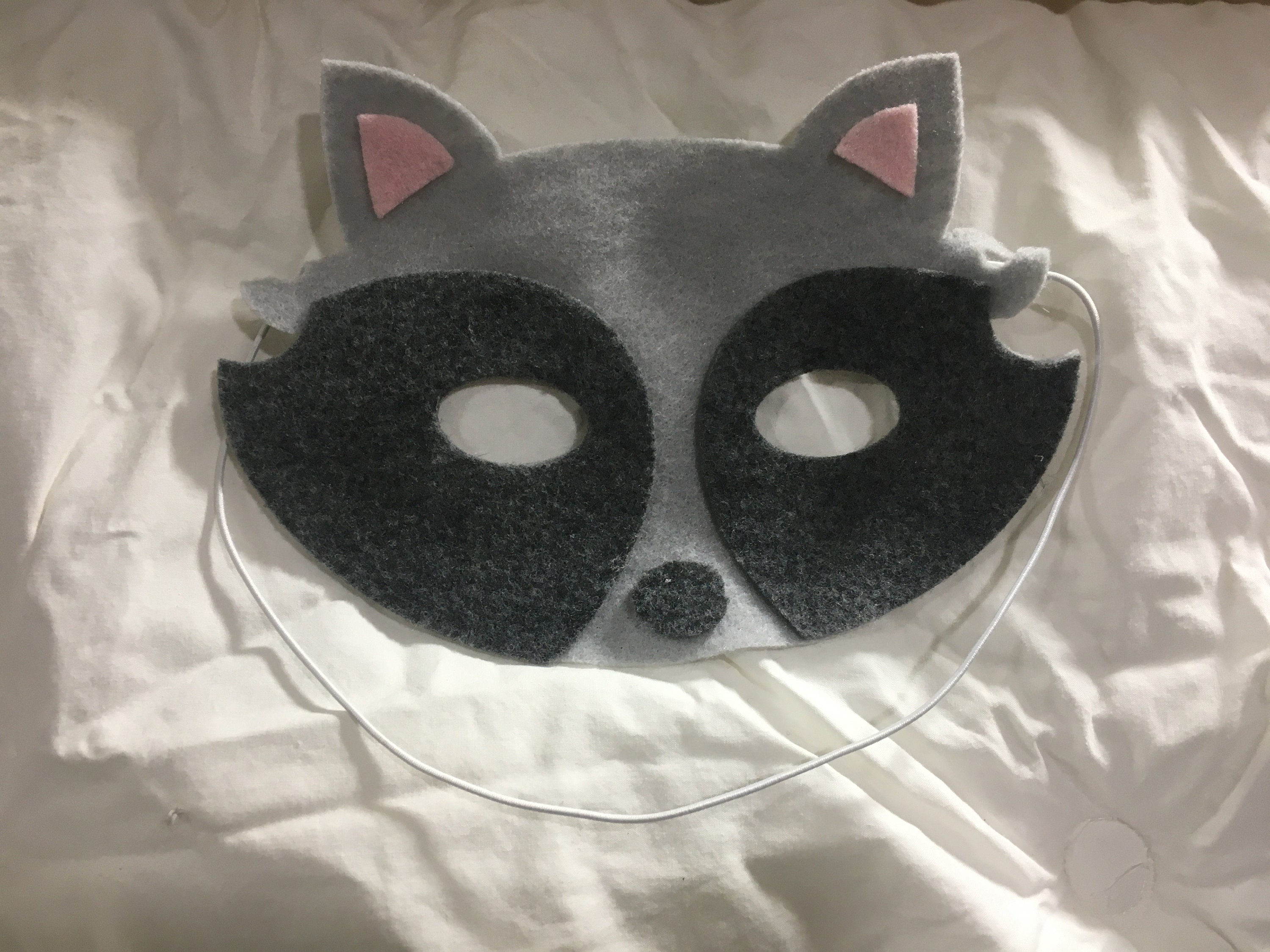 Felt Raccoon Mask - Etsy