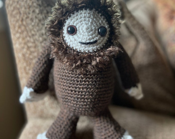 Bigfoot Sasquatch Yeti Handmade Crochet Amigurumi Doll Stuffed Animal ...