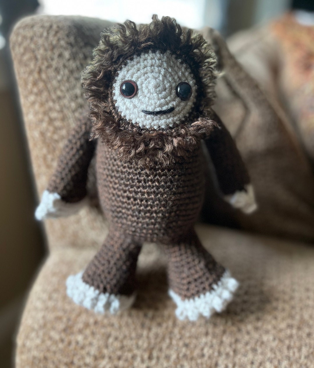 Bigfoot Sasquatch Yeti Handmade Crochet Amigurumi Doll Stuffed Animal ...