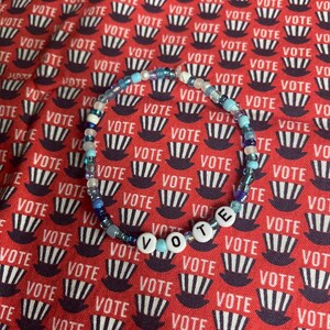 Kamala Harris Friendship Bracelet Harris Walz 2024 Vote Blue Handmade I ...