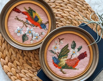 Bird needlepoint | Etsy