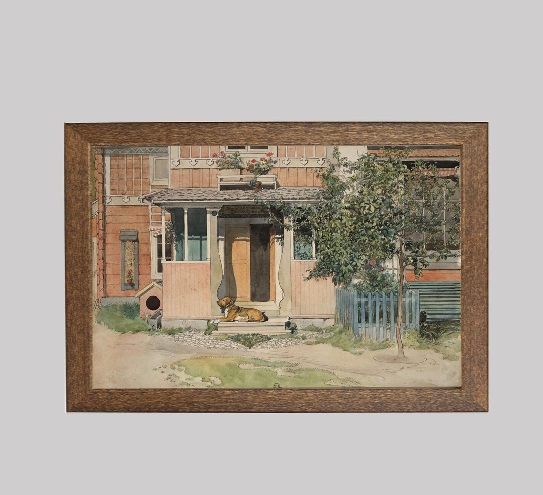 The Veranda, A Charming Watercolor Painting of Domestic Life in Sweden ...