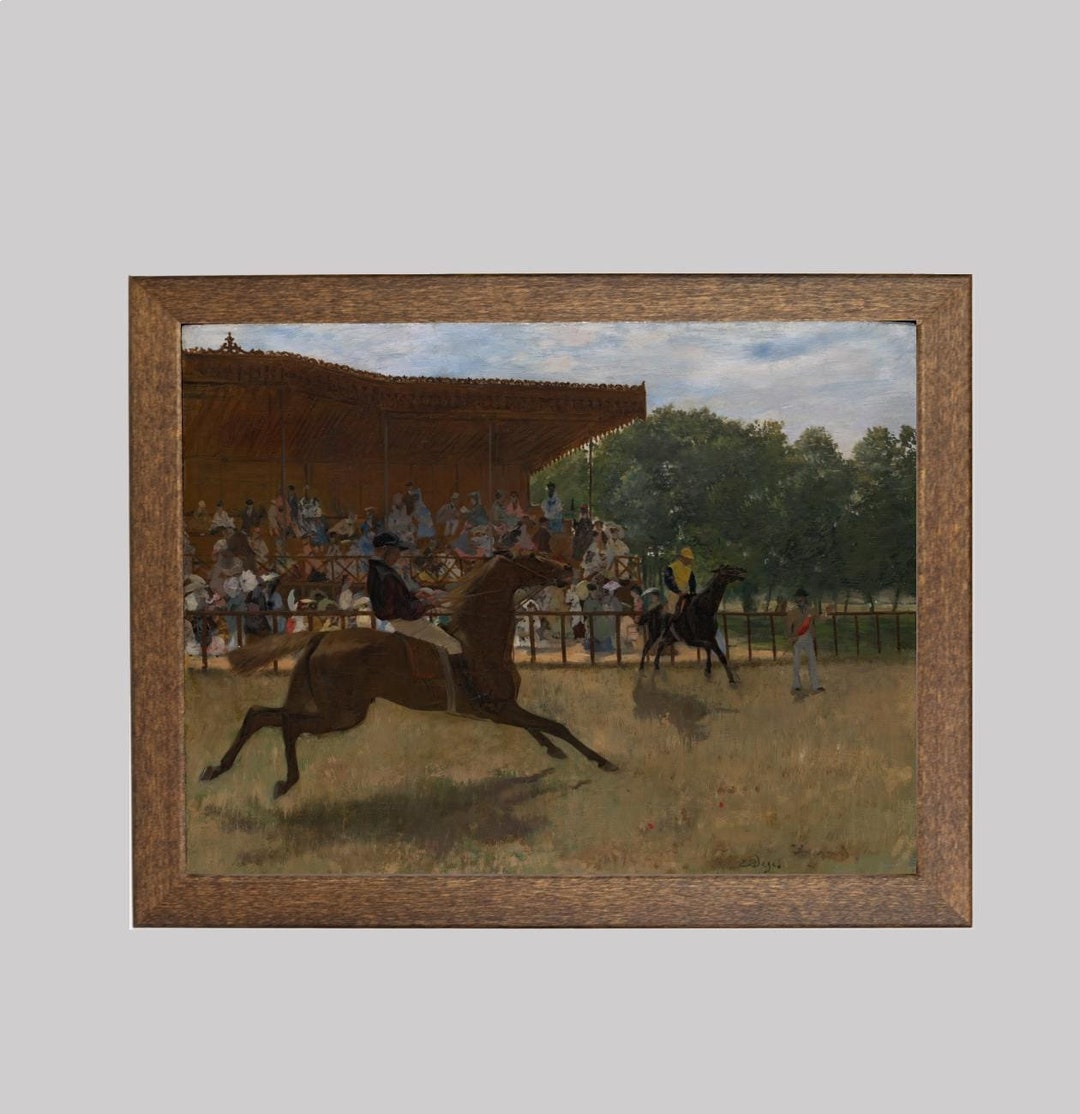The False Start, a Vintage Horse Race Painting FREE SHIPPING - Etsy